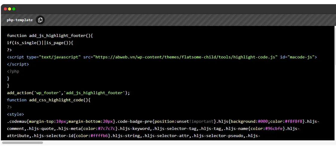 Hướng dẫn chi tiết cách tạo highlight code không dùng plugin – Thiết kế website Giao diện ...